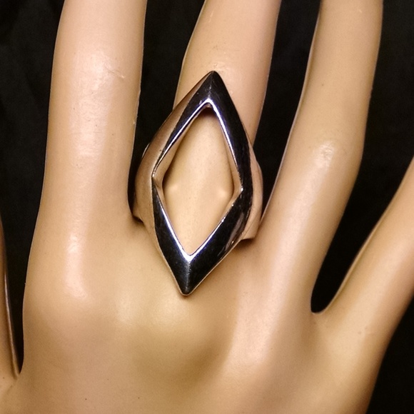 Jewelry | Diamond Shape Silver Color Sexy Evening Ring | Poshmark